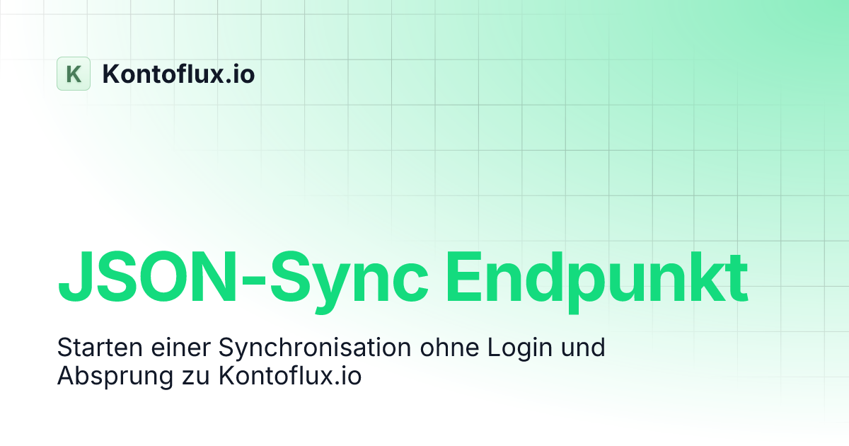 JSON-Sync Endpunkt | Kontoflux.io